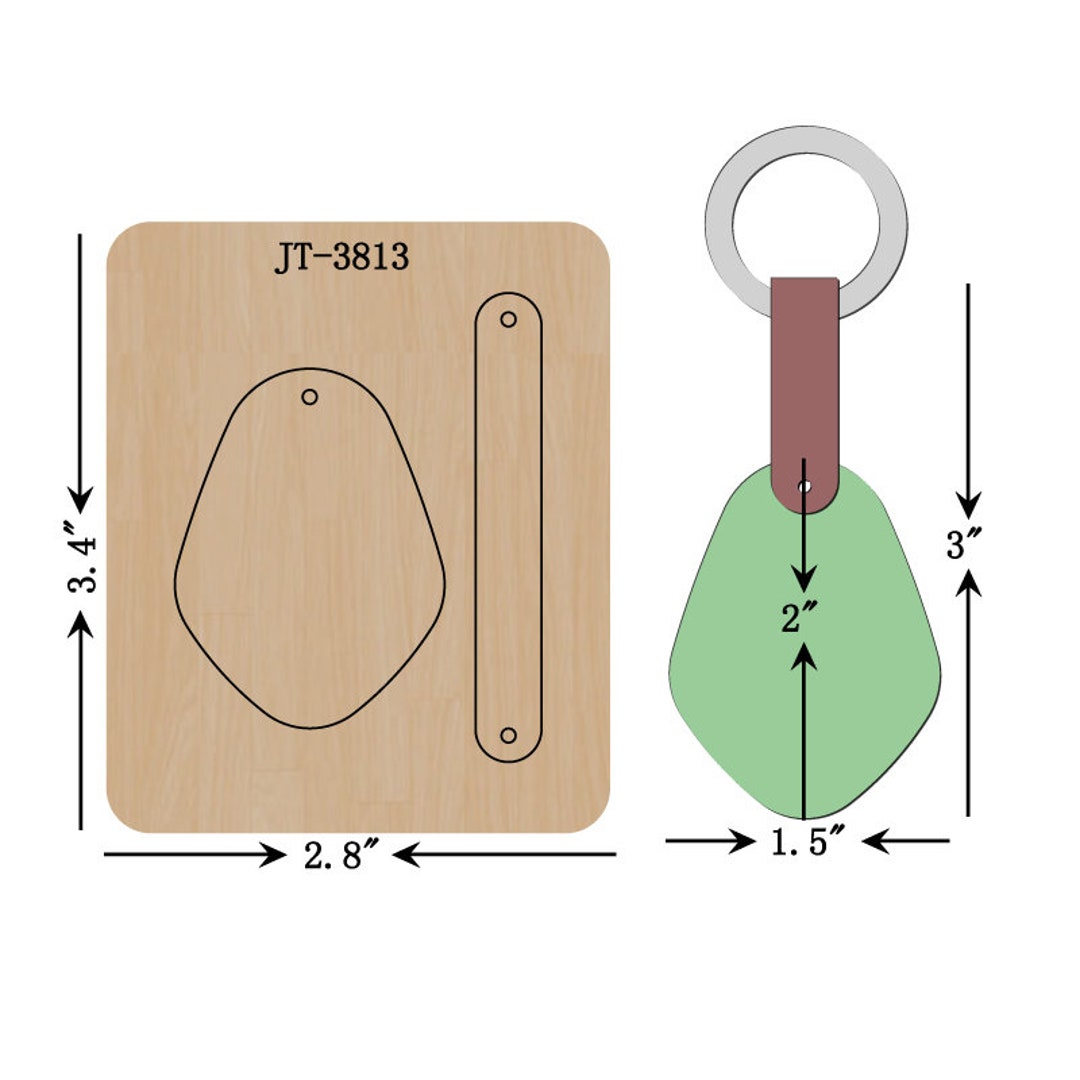 Leathercraft Cutting Die, 3 INCH, Keychain Die, Sizzix Compatible ...