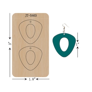 Leather Earring Cutting Die, 1 INCH, Open Teardrop Earring Die, Orange ...