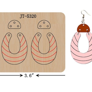 Cut and Emboss Leather Earring Cutting Die, 2 INCH, Embossed Open ...