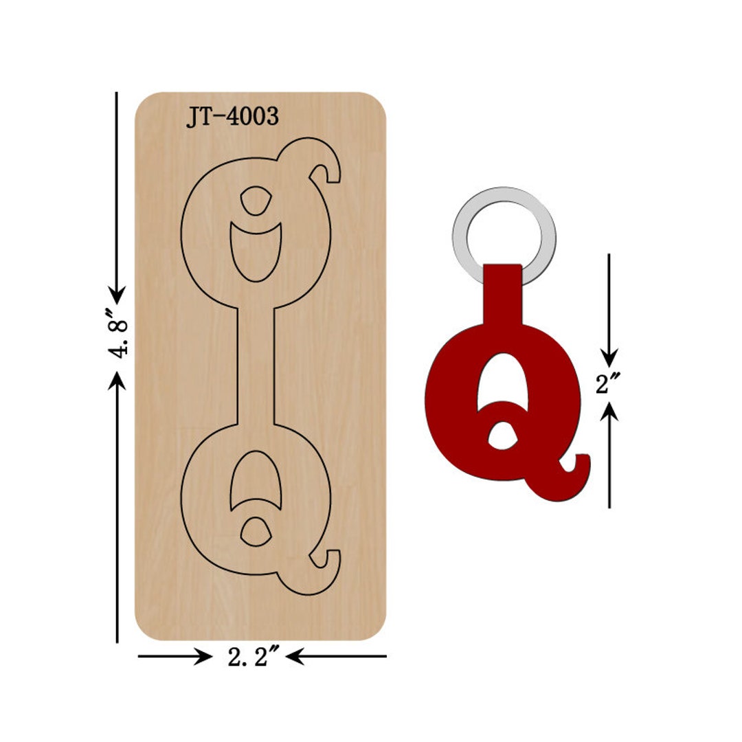 Leathercraft Cutting Die, 2 INCH, Letter Q Keychain Die, Sizzix ...