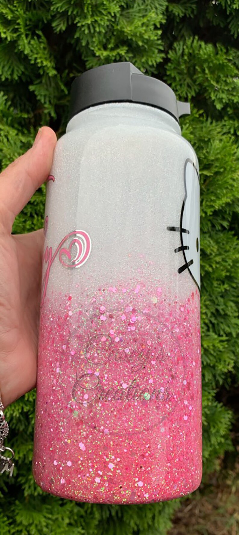 Custom Hello Kitty Inspiré Glitter Tumbler | Etsy