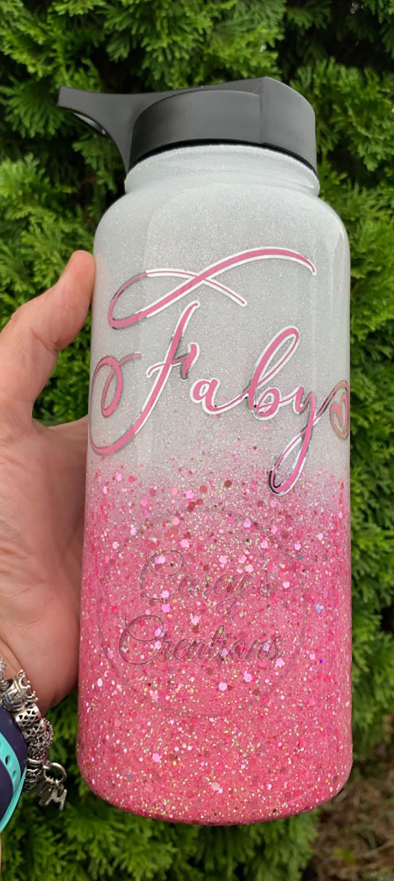 Custom Hello Kitty Inspired Glitter Tumbler | Etsy