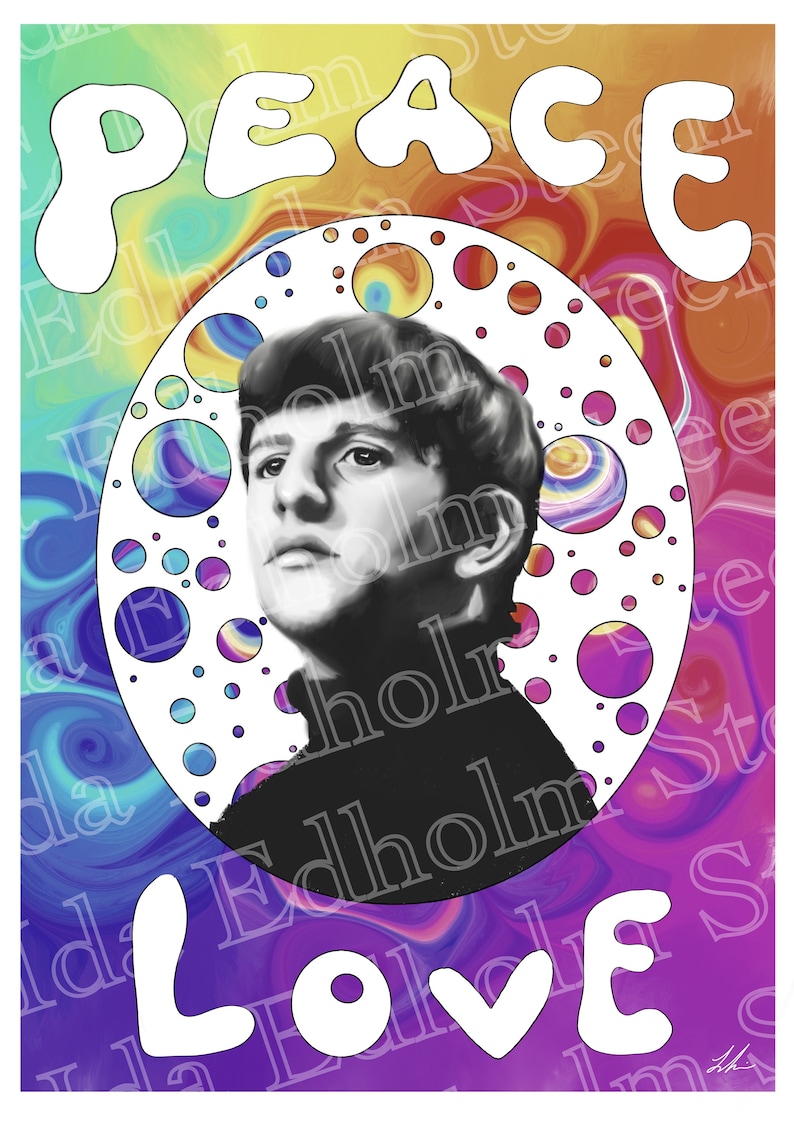 Peace & Love Ringo Starr Poster - Etsy