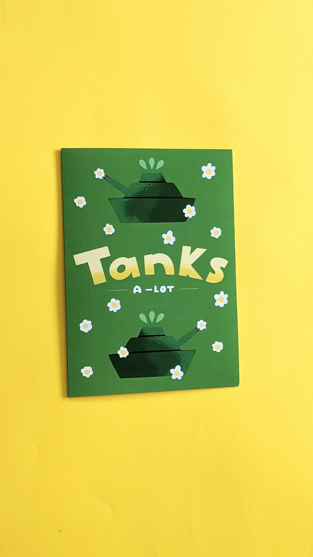 Tanks a Lot Thank You Card Punny Card Greeting Card - Etsy