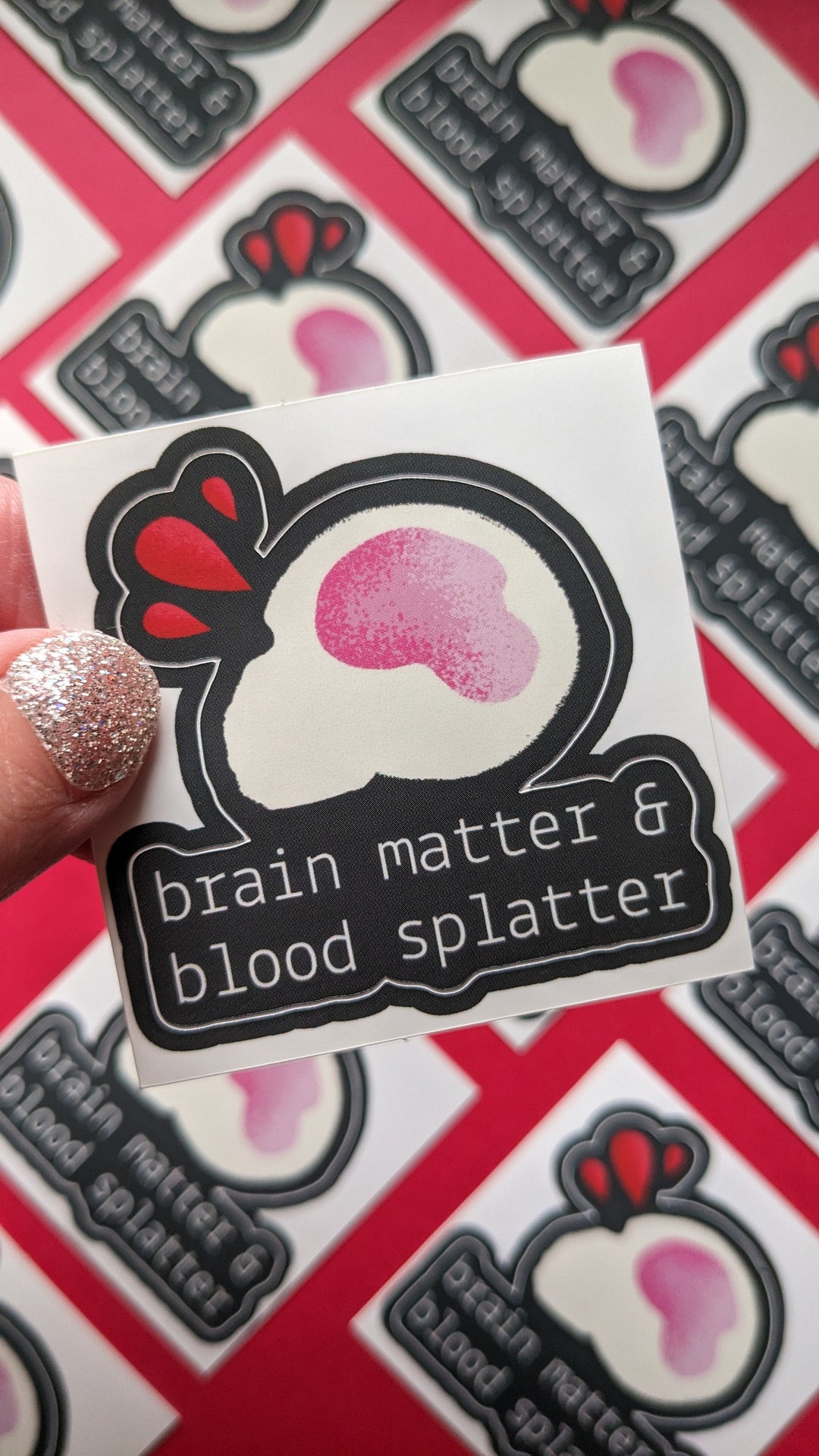 Brain Matter and Blood Splatter True Crime Sticker matte Weather ...