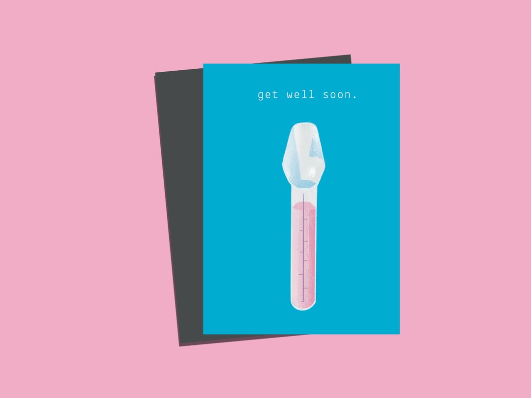 Get Well Soon Sick Card Everyday Card Greeting Card - Etsy