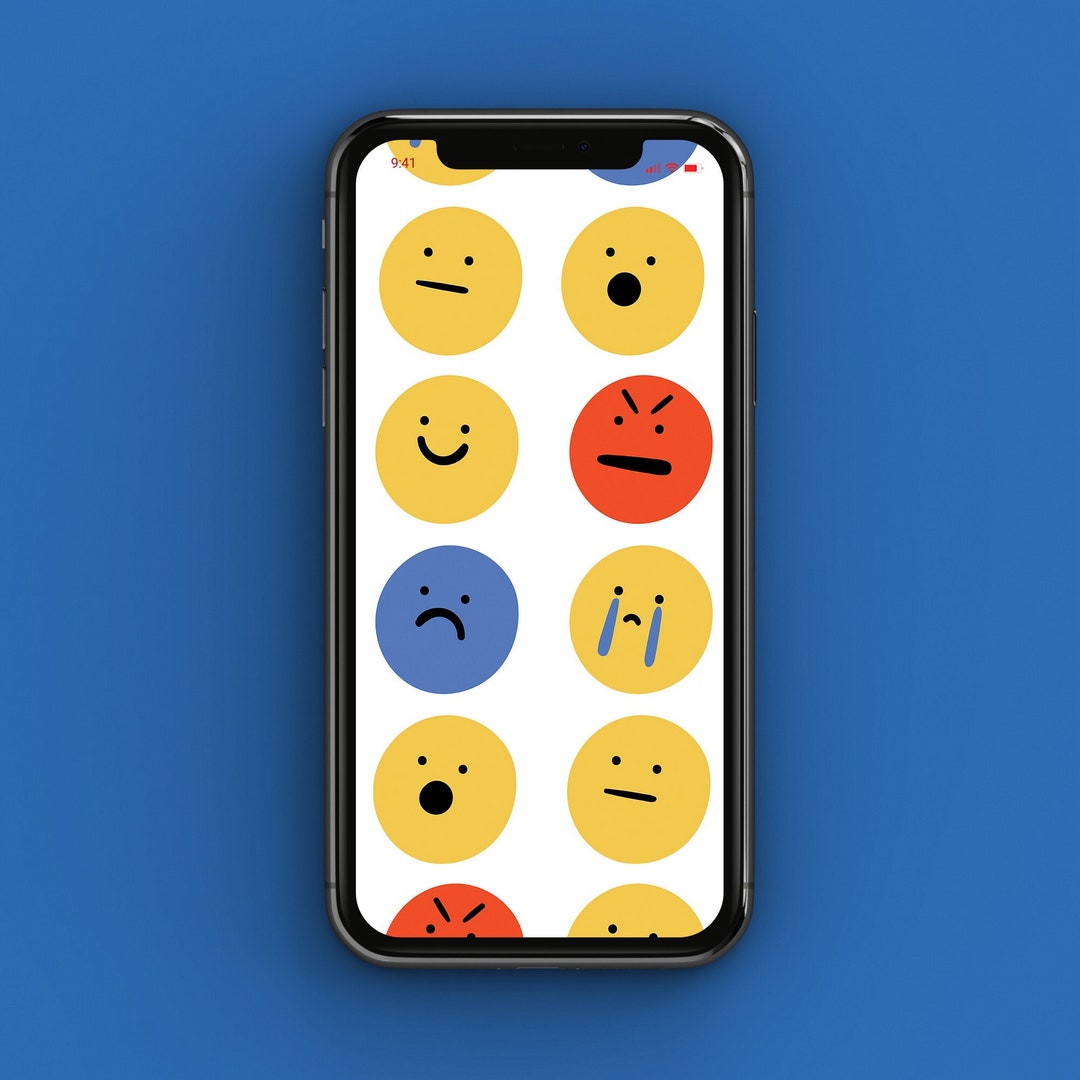 Emotions Emoji Phone Background Wallpaper - Etsy