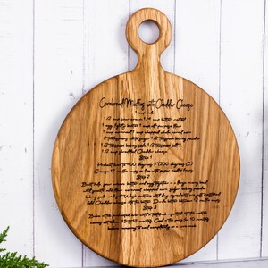 Recipe Cutting Board, Custom Engraved Board Keepsake, Handwritten ...