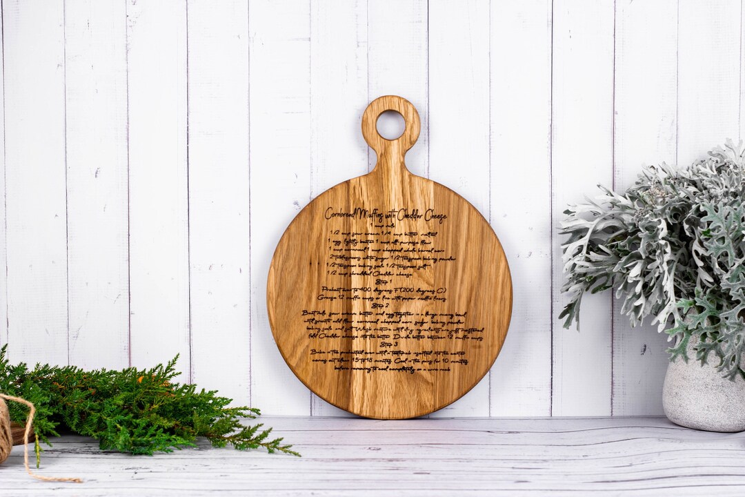 Recipe Cutting Board, Custom Engraved Board Keepsake, Handwritten ...