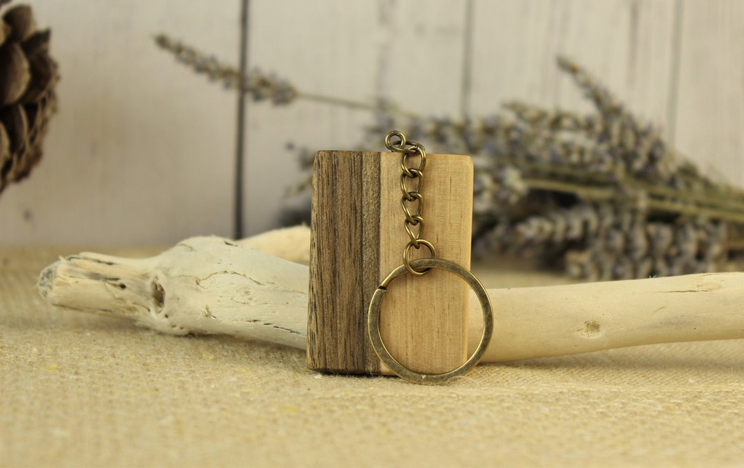 Personalized Walnut Keychain. Name Custom Keyring, Your Name Keychain ...