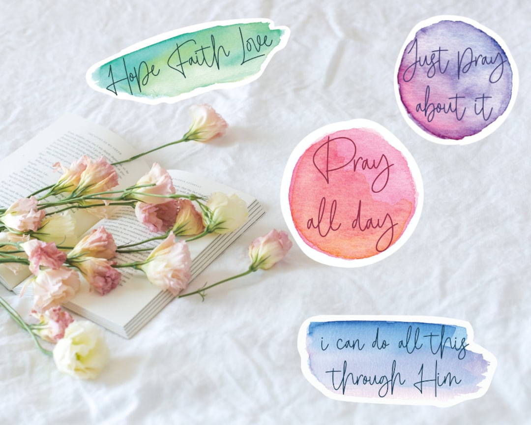Christian Stickers, Pegatina, Inspirational Stickers, Bible Journal ...