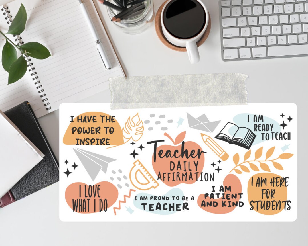 Daily Teacher Affirmations, Sublimation Print, Ready-to-press, Glass ...