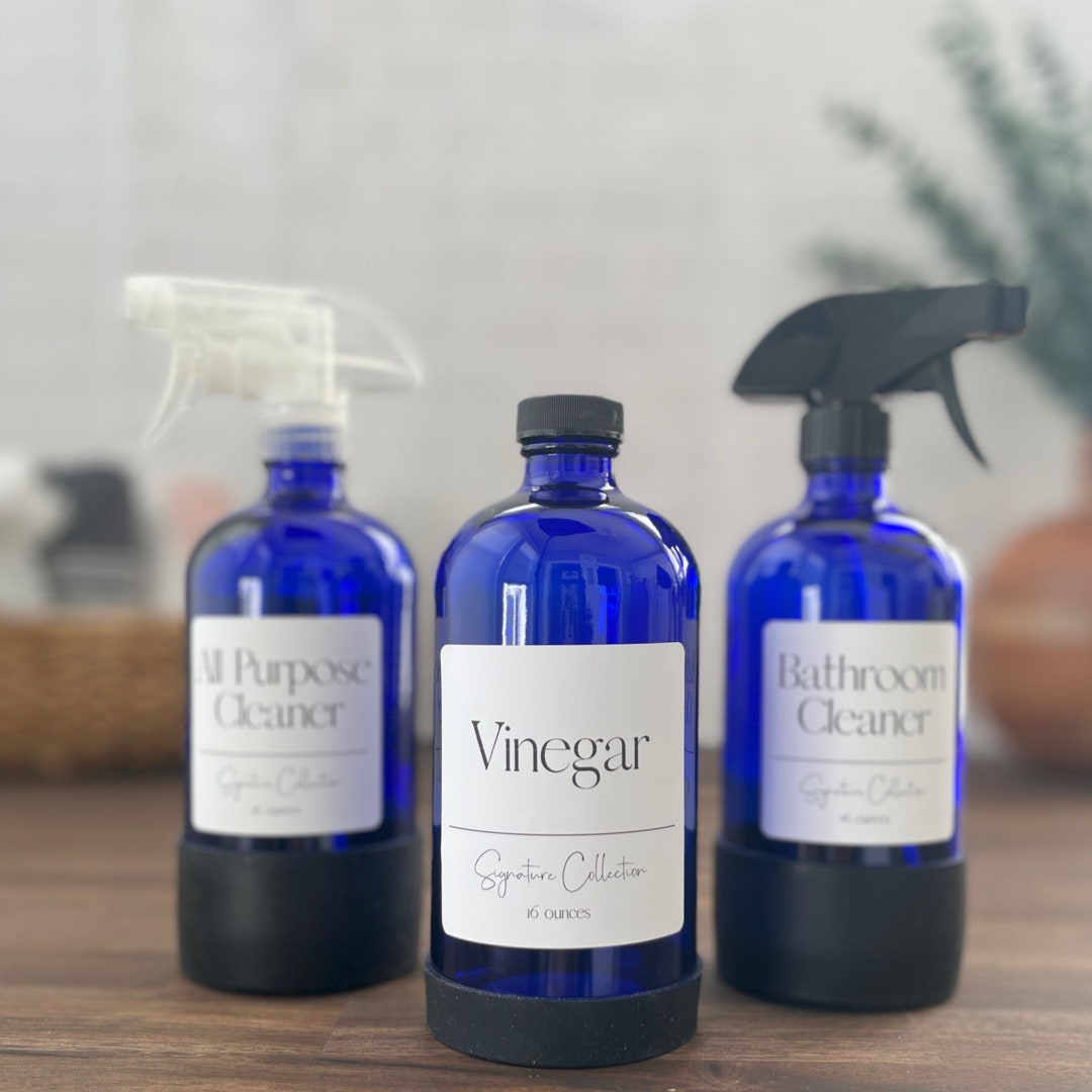 16-ounce Cobalt Blue Glass Spray Bottles With Silicone Sleeves ...