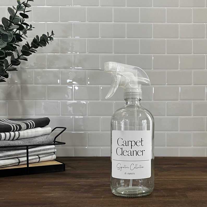 16-ounce Clear Glass Spray Bottles Signature Cleaner - Etsy