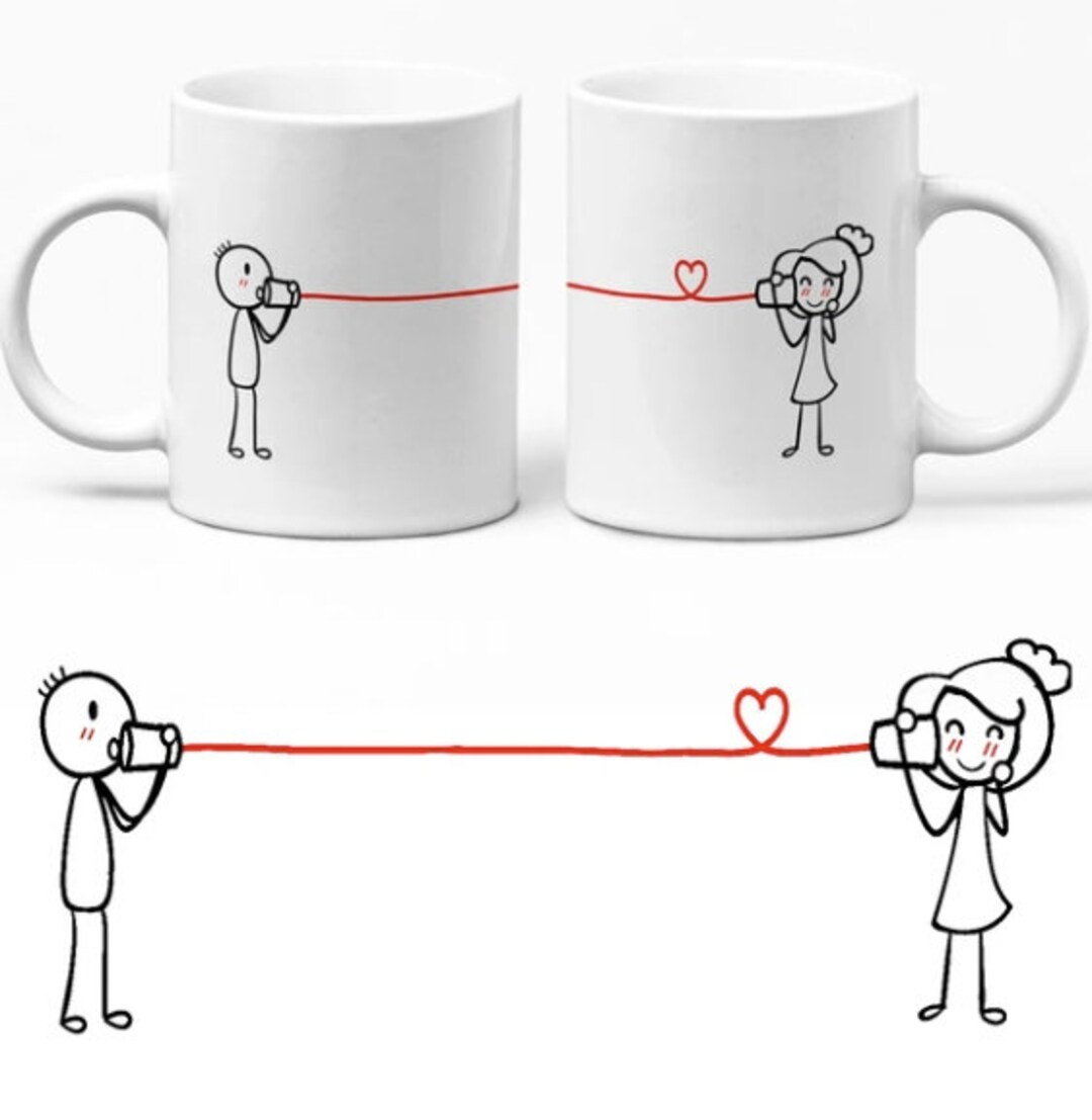 Couple Cup Love Set de 2 2 tazas para los amantes - Etsy España