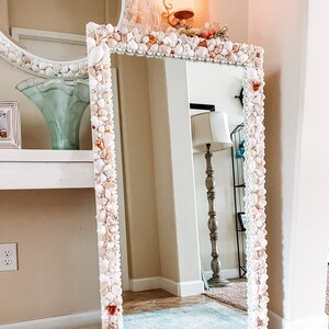 Beach Decor Shell Mirror: Large Coastal Floor or Wall Mirror - Etsy