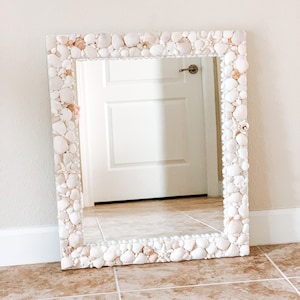 Shell Mirror Large, Custom- Any Size, Beach Mirror, Custom Coastal ...