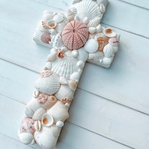 Seashell Wall Cross: Coastal Christian Decor, Beach Lover Gift - Etsy