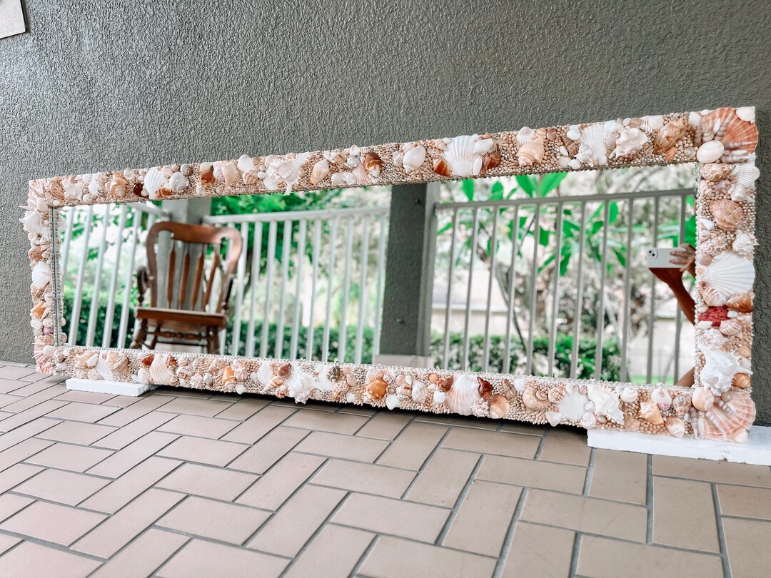 Large Shell Mirror, Luxury Custom Seashell Mirror, Large Mirror for ...