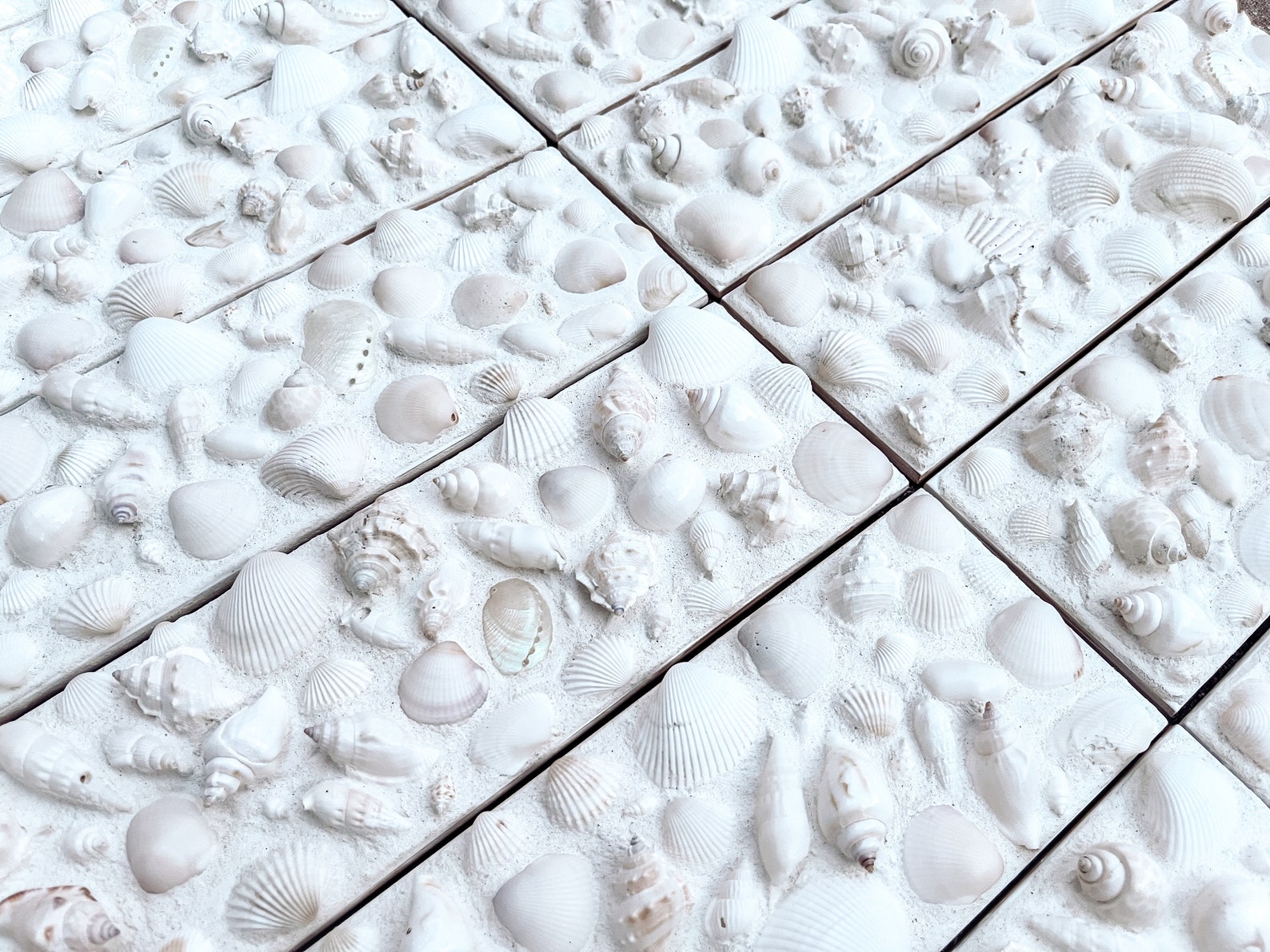Handmade Seashell Tile: Coastal Decor, Beachy Backsplash (4x12) - Etsy