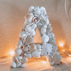 Seashell Letter, Any Letter, Beach Decor, Custom Shell Initials, Beach ...