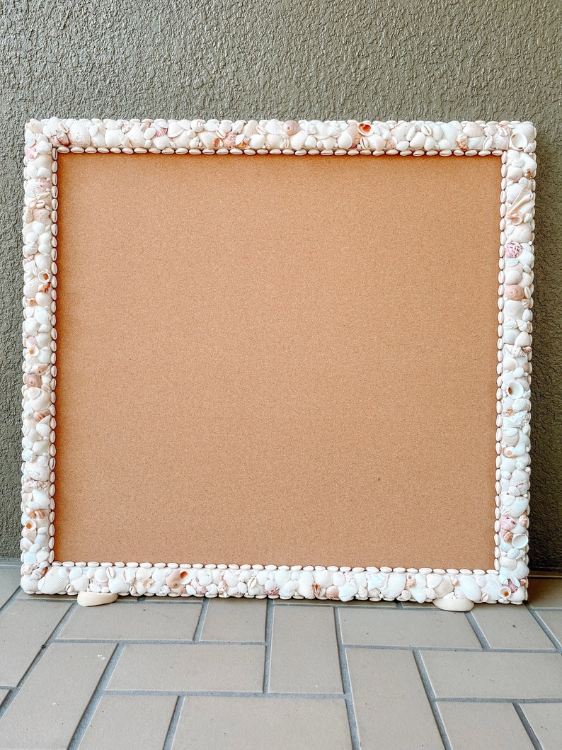 Seashell Pinboard: Custom Beach Decor Bulletin Board - Etsy