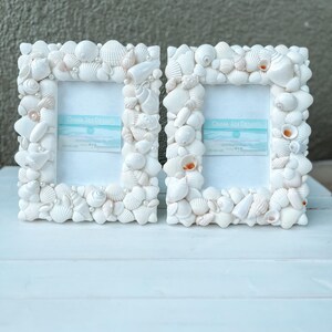 White Seashell Picture Frame: Coastal 4x6 Photo Frame - Etsy