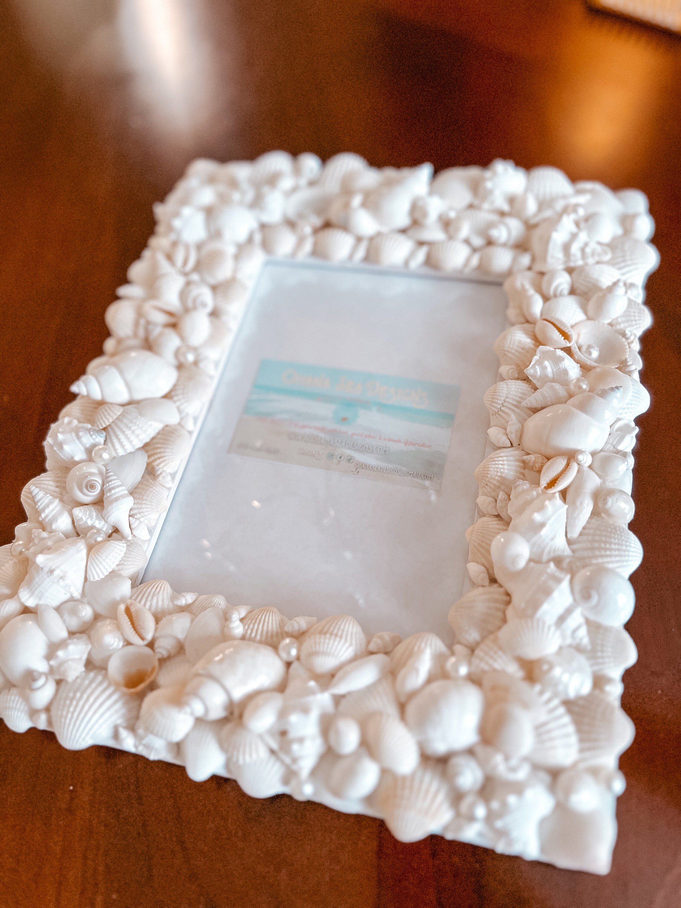 White Shell Picture Frame 4x6, Shell Photo Frame, Beach Frame, Beach Decor, Beach Wedding Photo ...