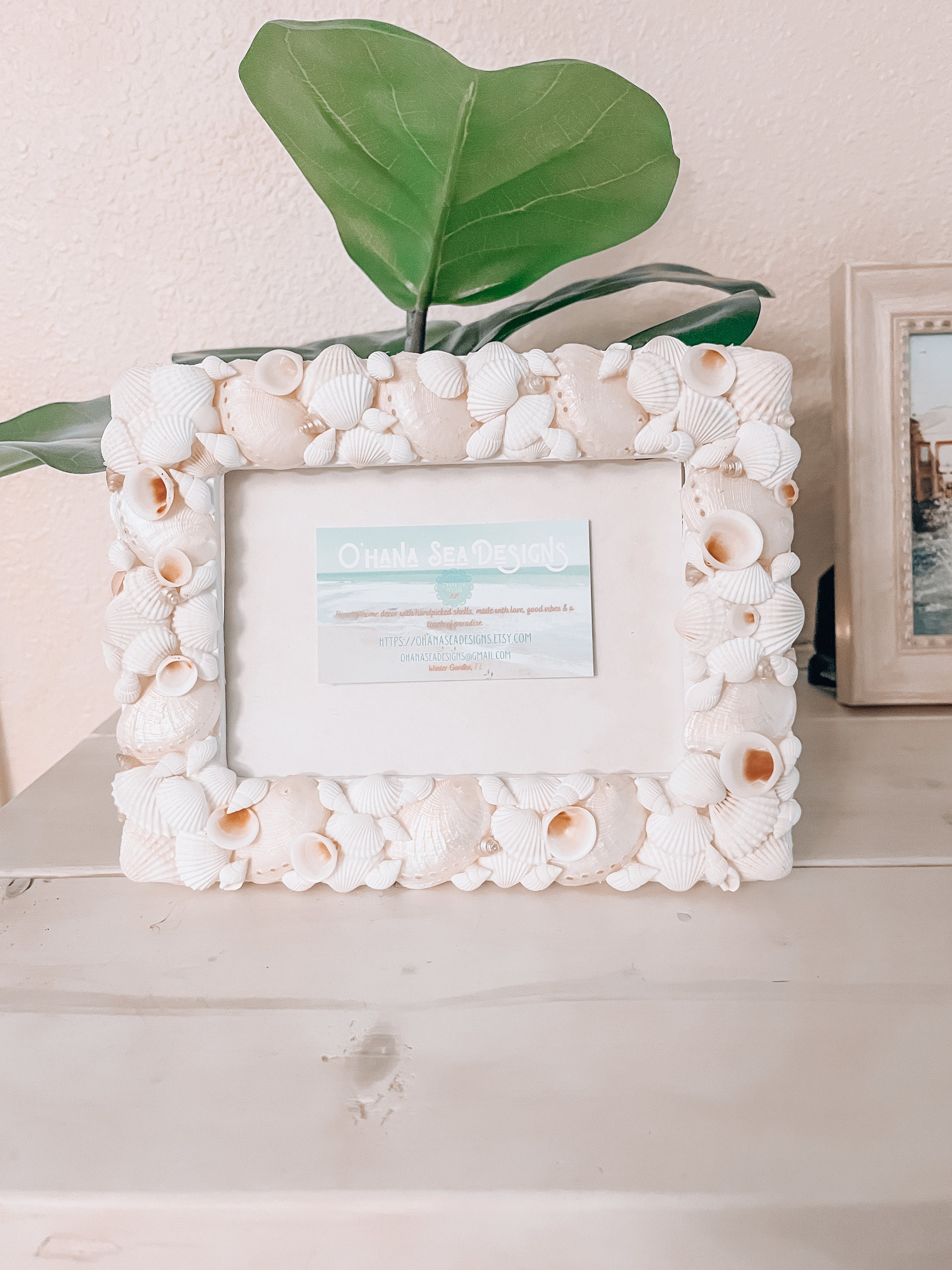 Sea Shell Picture Frame, 4x6 Picture Frame, Coastal Decor, Beach Decor ...