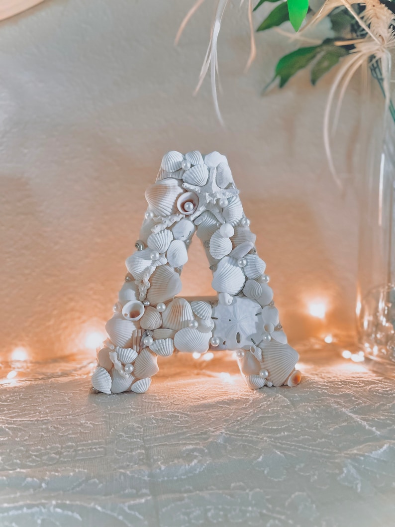 Seashell Letter, Any Letter, Beach Decor, Custom Shell Initials, Beach ...