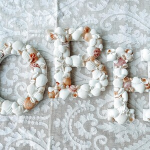 Seashell Letter Art: Custom Beach Decor Initials - Etsy