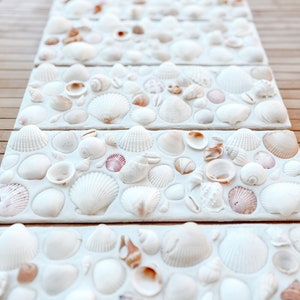 Seashell Tile Custom, Coastal Tile, Beach House Tile, Home Decor ...