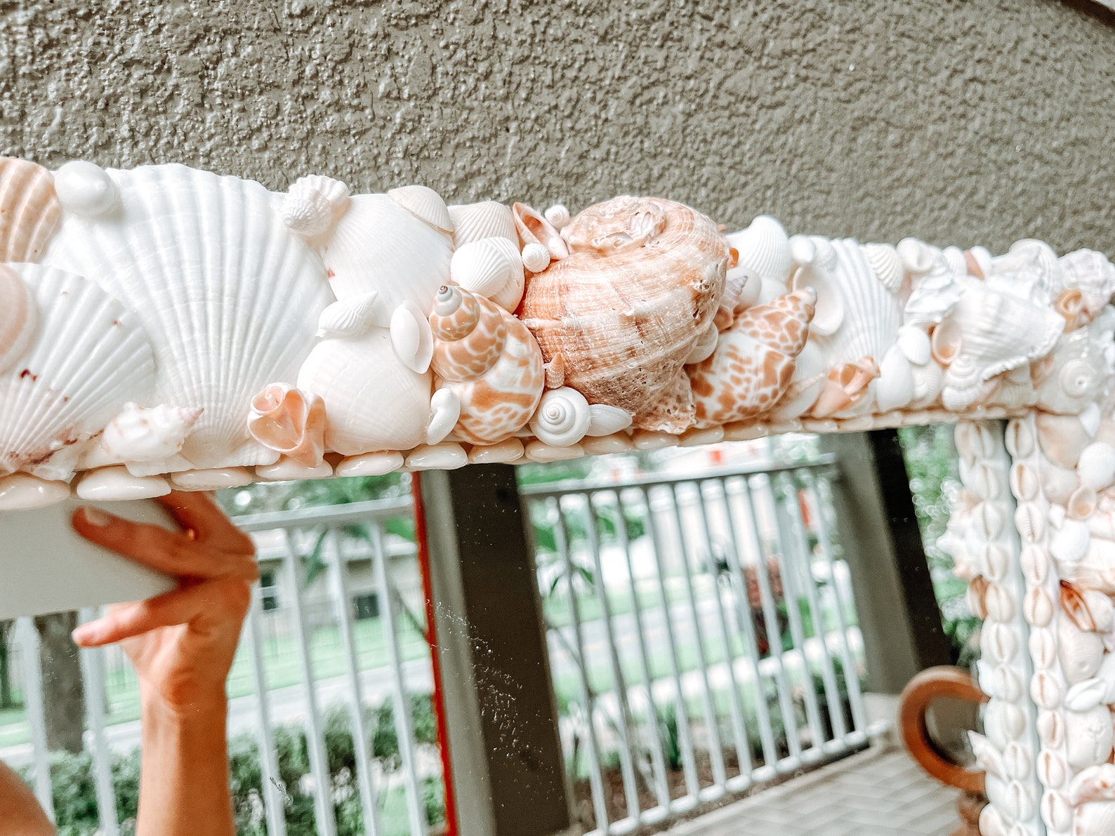 Custom Sea Shell Mirror, Beach Decor, Shell Art, Beach Wall Art, Shell ...