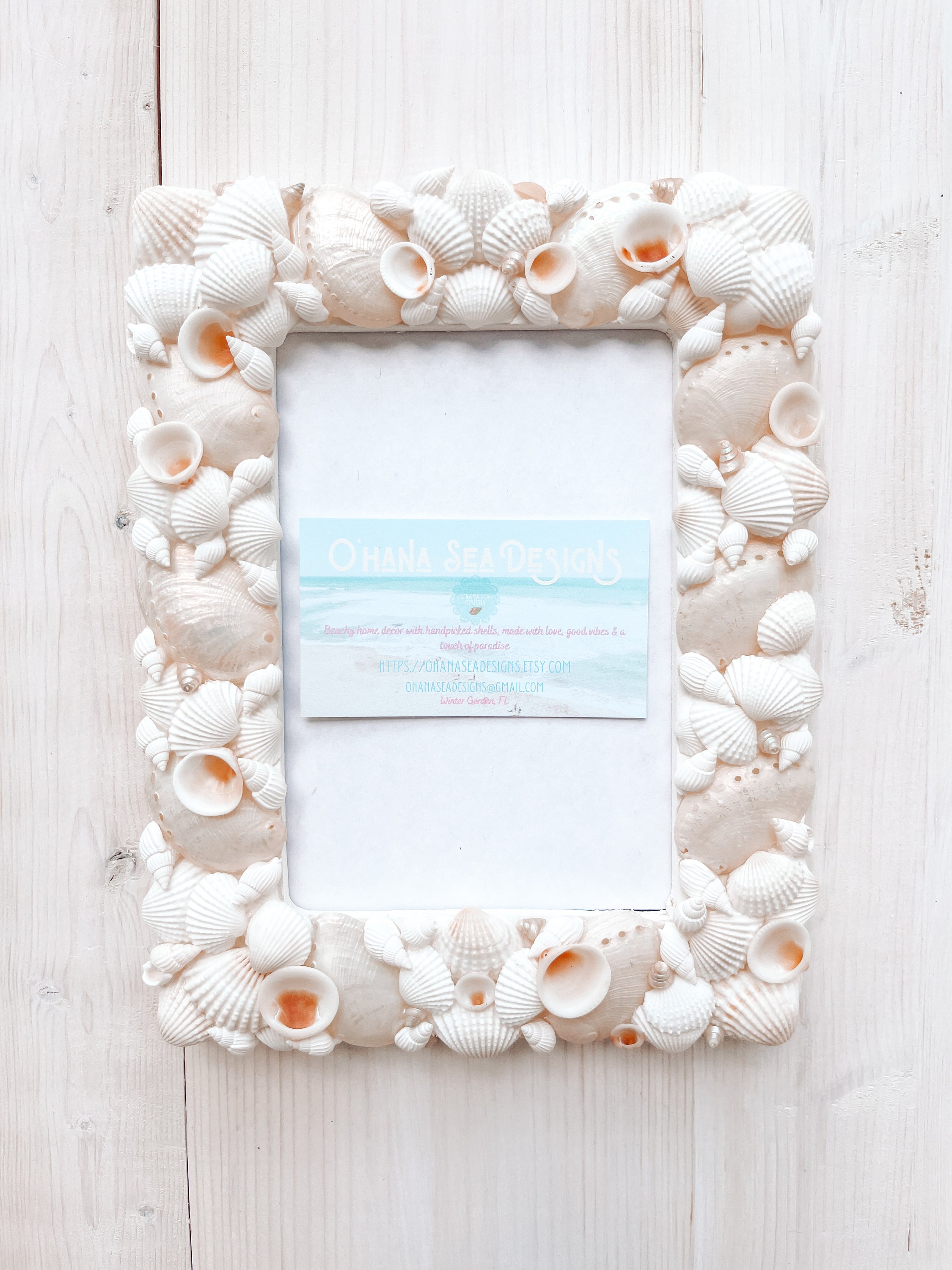 Sea Shell Picture Frame, 4x6 Picture Frame, Coastal Decor, Beach Decor ...