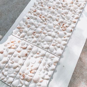 Seashell Coastal Decorative Tiles, Custom Deco Tile, Seashells, Coastal ...