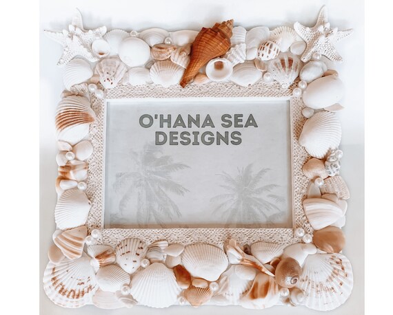 Beach Frame Beach Picture Frame Vacation Pic Frame Shell | Etsy