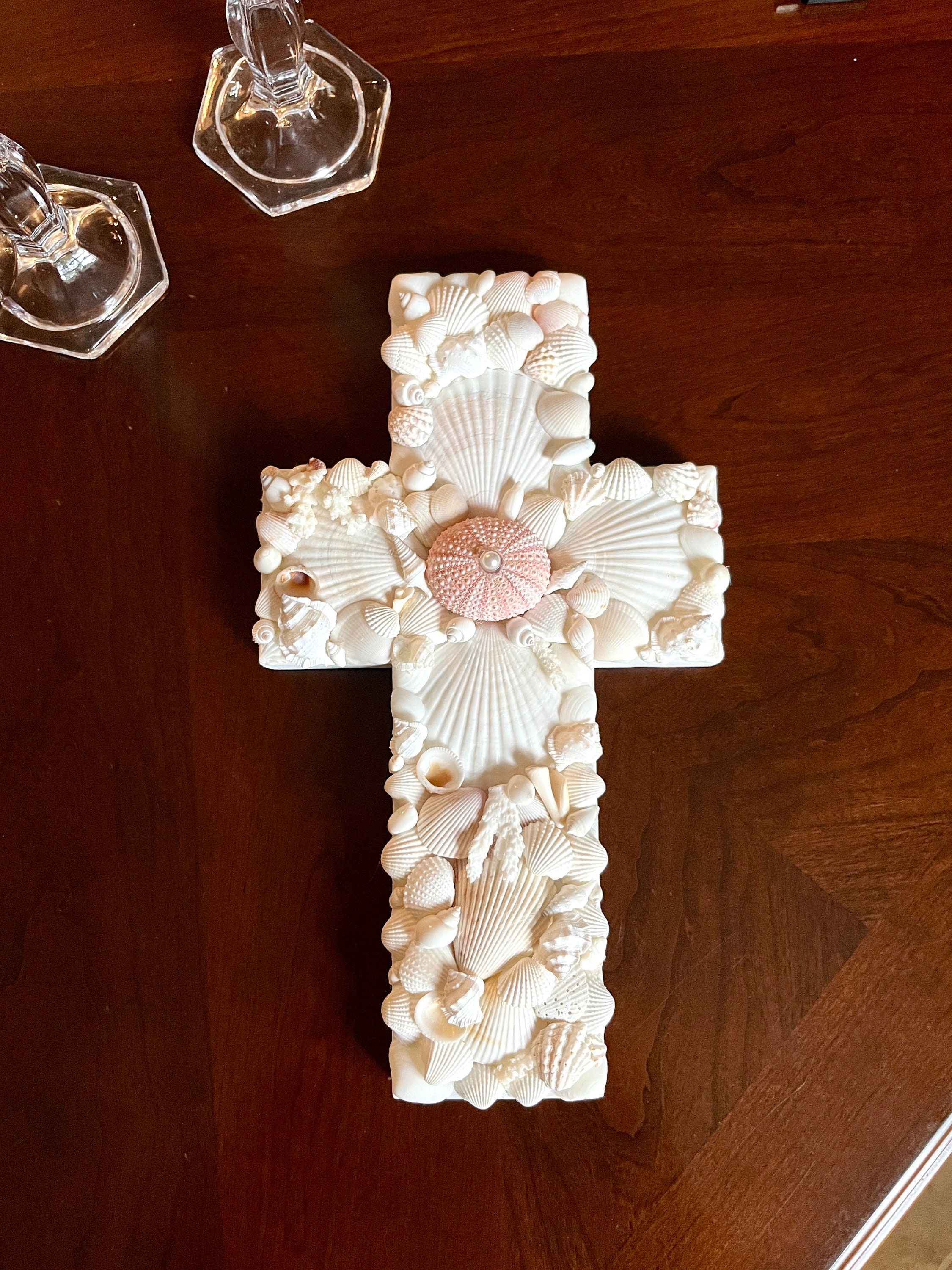 Shell Cross, Christian Wall Art, Christmas Gifts READY TO SHIP, Coastal ...
