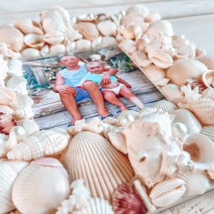 Seashell Picture Frame: Coastal Beach House Decor (4x4 Photo) - Etsy