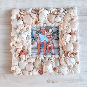 Seashell Picture Frame: Coastal Beach House Decor (4x4 Photo) - Etsy