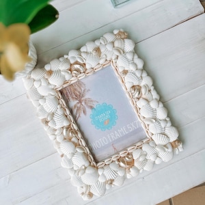 Seashell Picture Frame, Luxury Beach Decor, Coastal Chic Home Decor ...