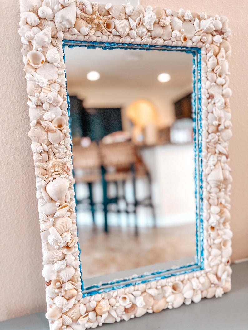 Beach Home Mirror Seashell Mirror for Wall Custom Beach - Etsy