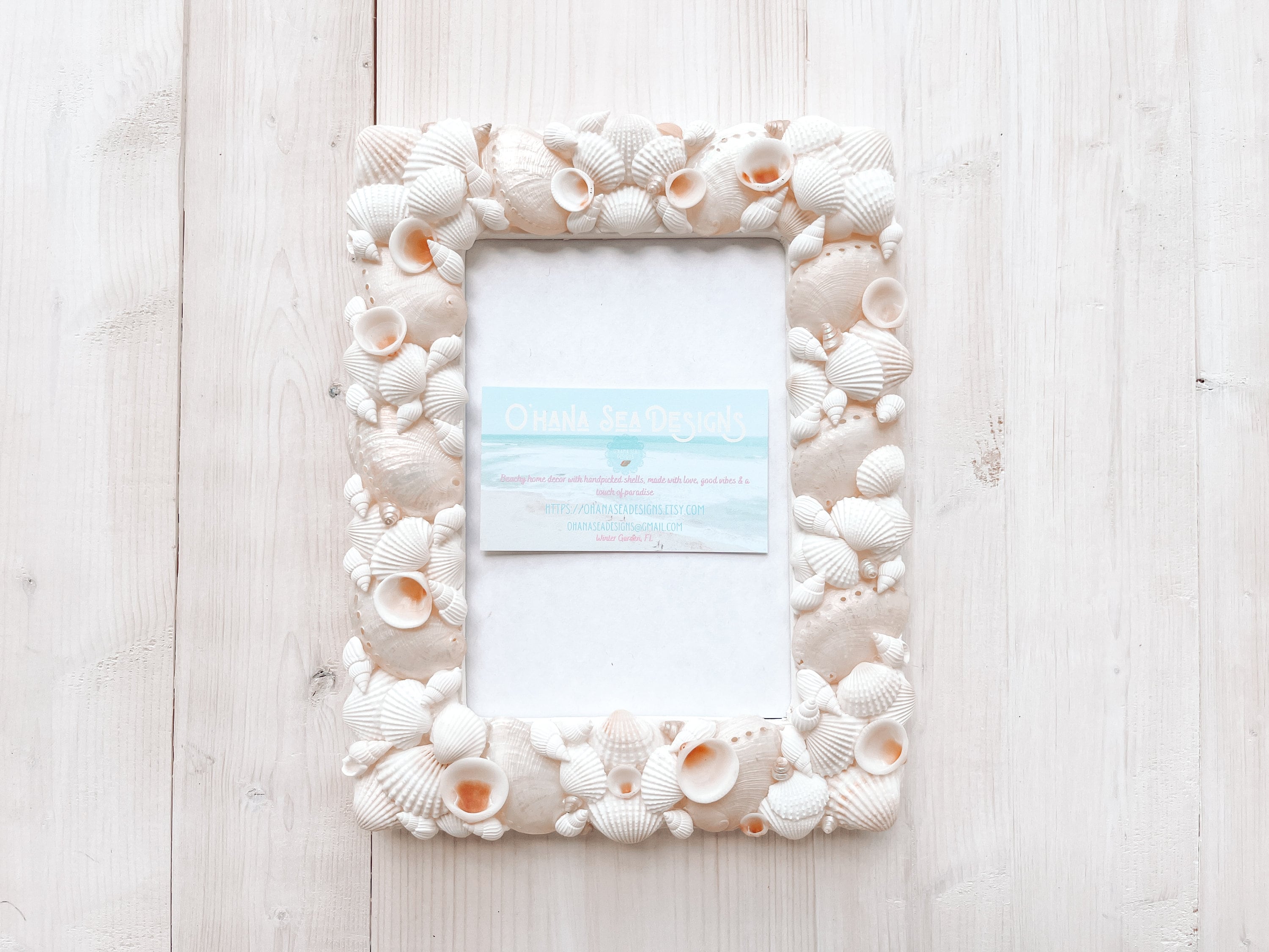 Sea Shell Picture Frame, 4x6 Picture Frame, Coastal Decor, Beach Decor, Handmade Shell Art - Etsy