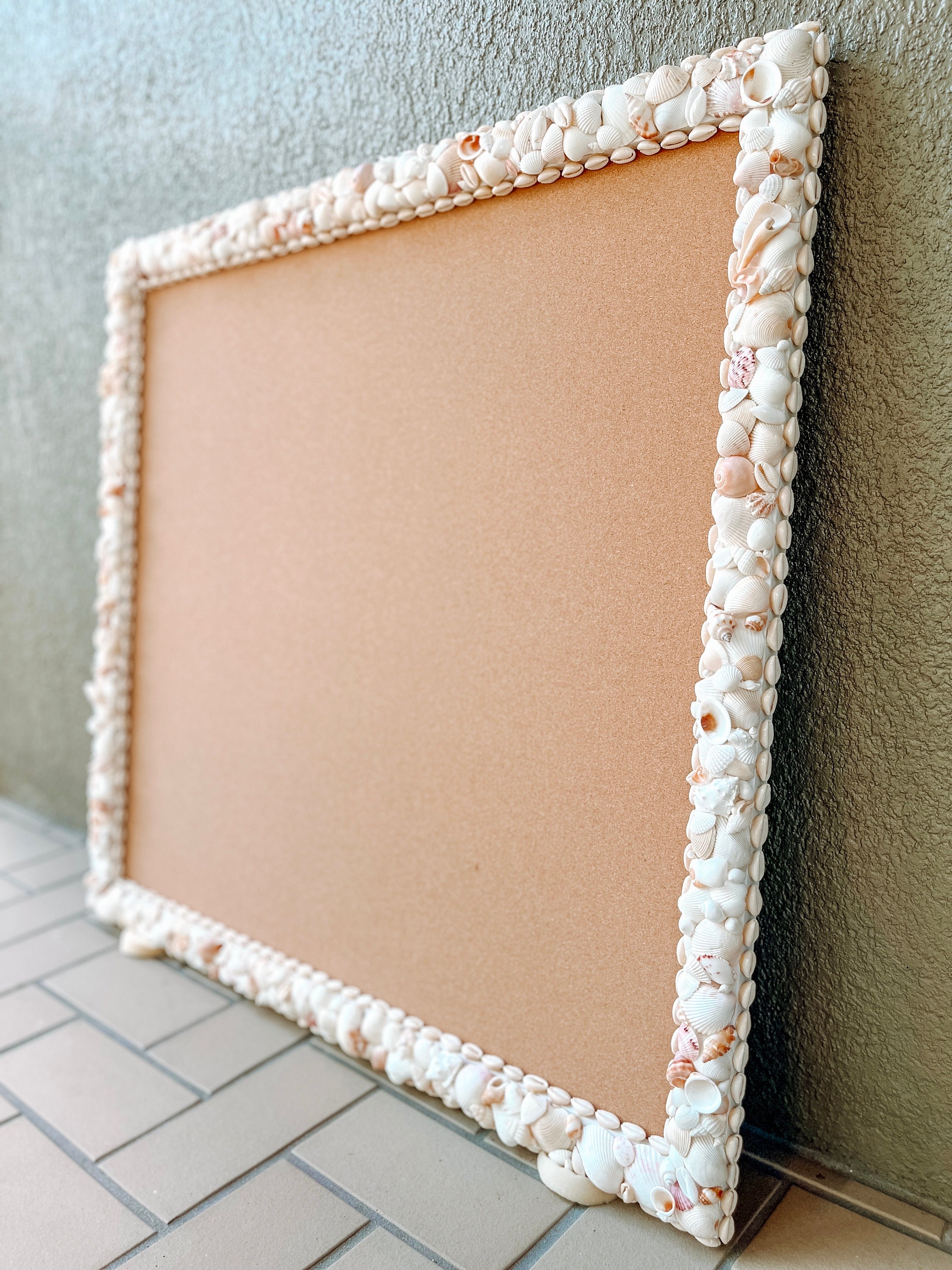 Seashell Pinboard, Custom Size Bulletin Board With Seashell Frame ...