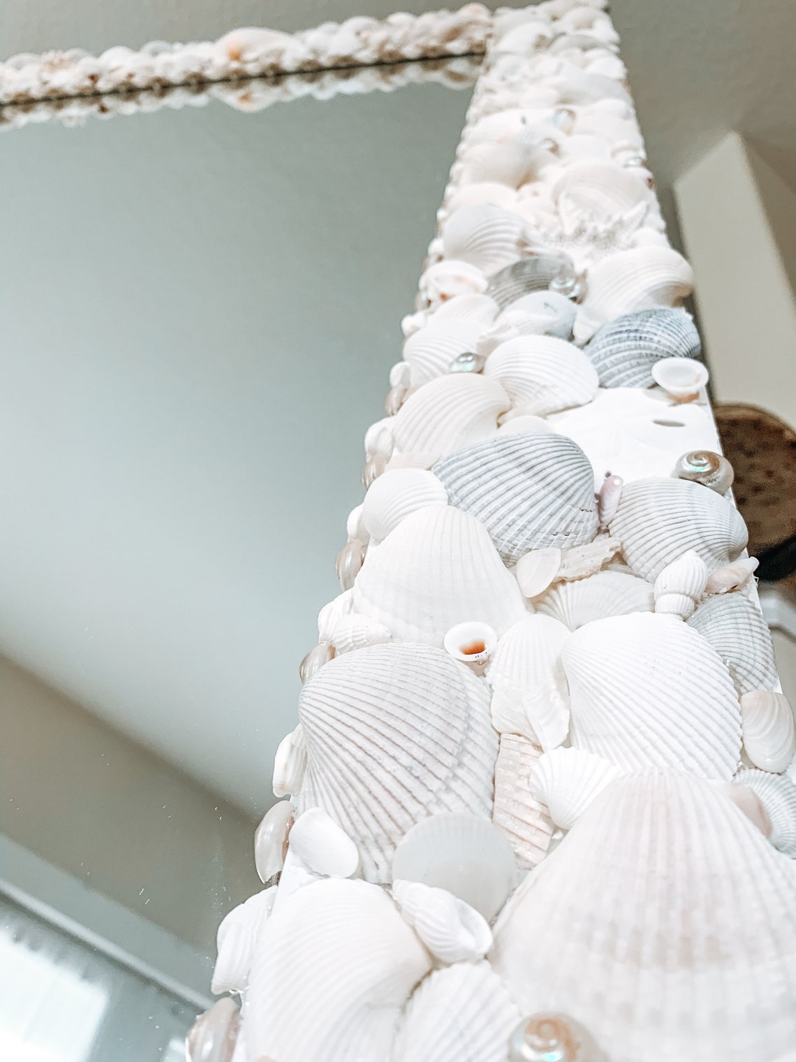 Large Seashell Floor or Wall Mirror, Custom Decorative Mirror Beach ...