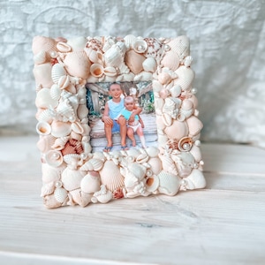 Seashell Picture Frame: Coastal Beach House Decor (4x4 Photo) - Etsy