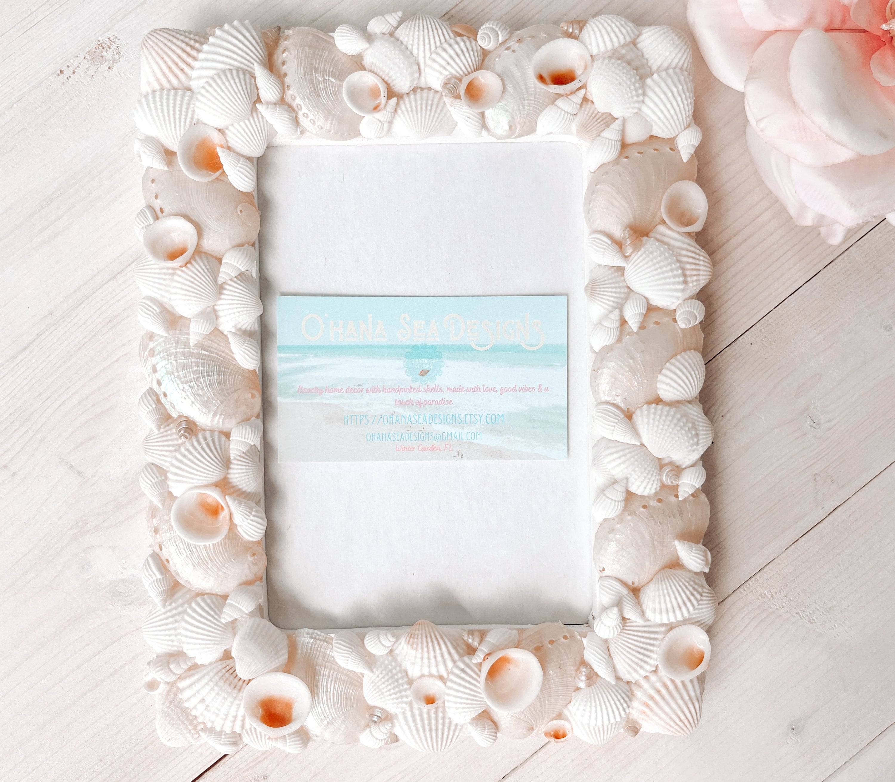 Sea Shell Picture Frame, 4x6 Picture Frame, Coastal Decor, Beach Decor ...