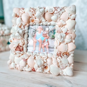 Seashell Picture Frame: Coastal Beach House Decor (4x4 Photo) - Etsy