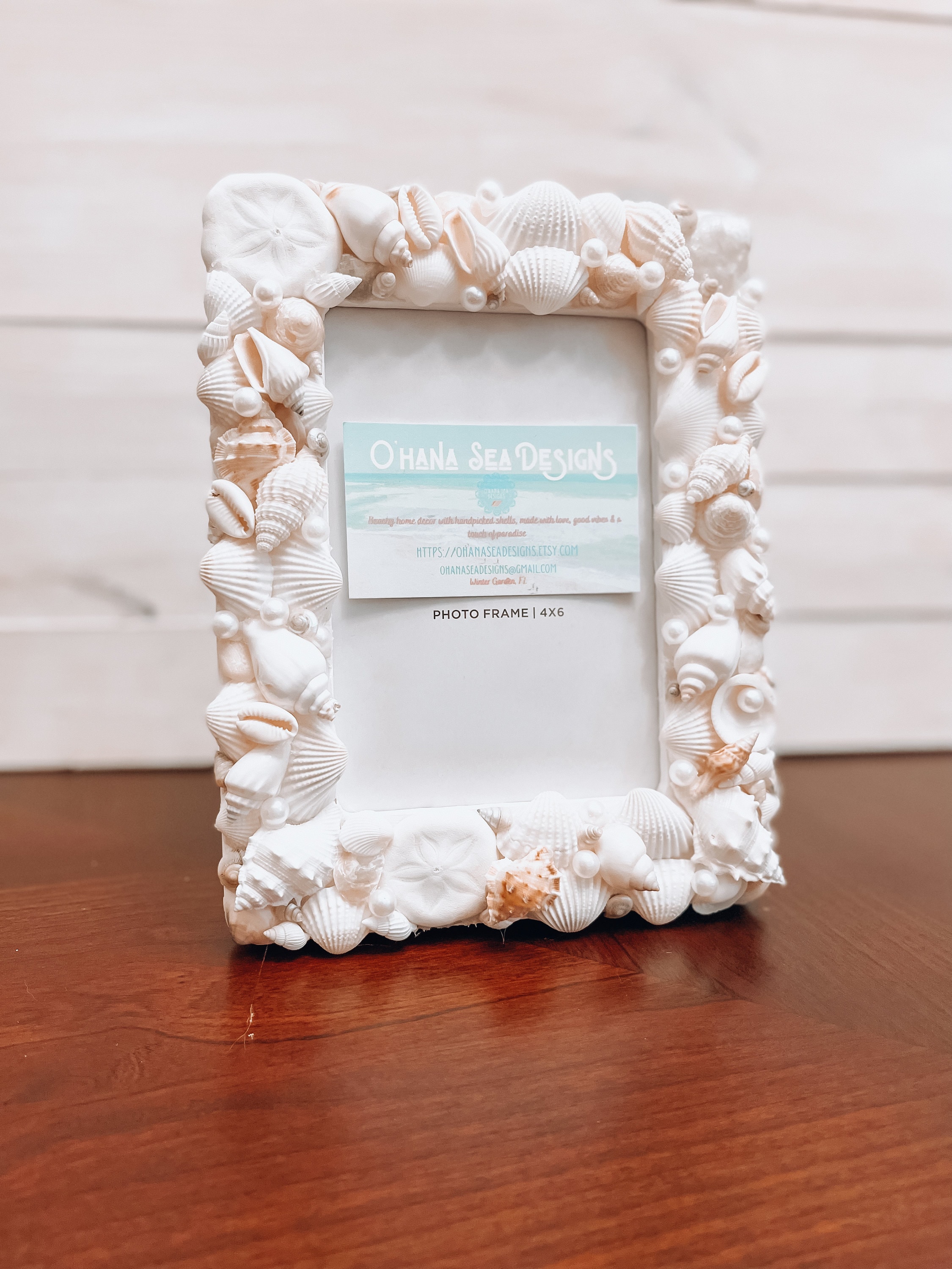 Shell Picture Frame, 4x6 Picture Frame, Beach Picture Frame, Beach ...