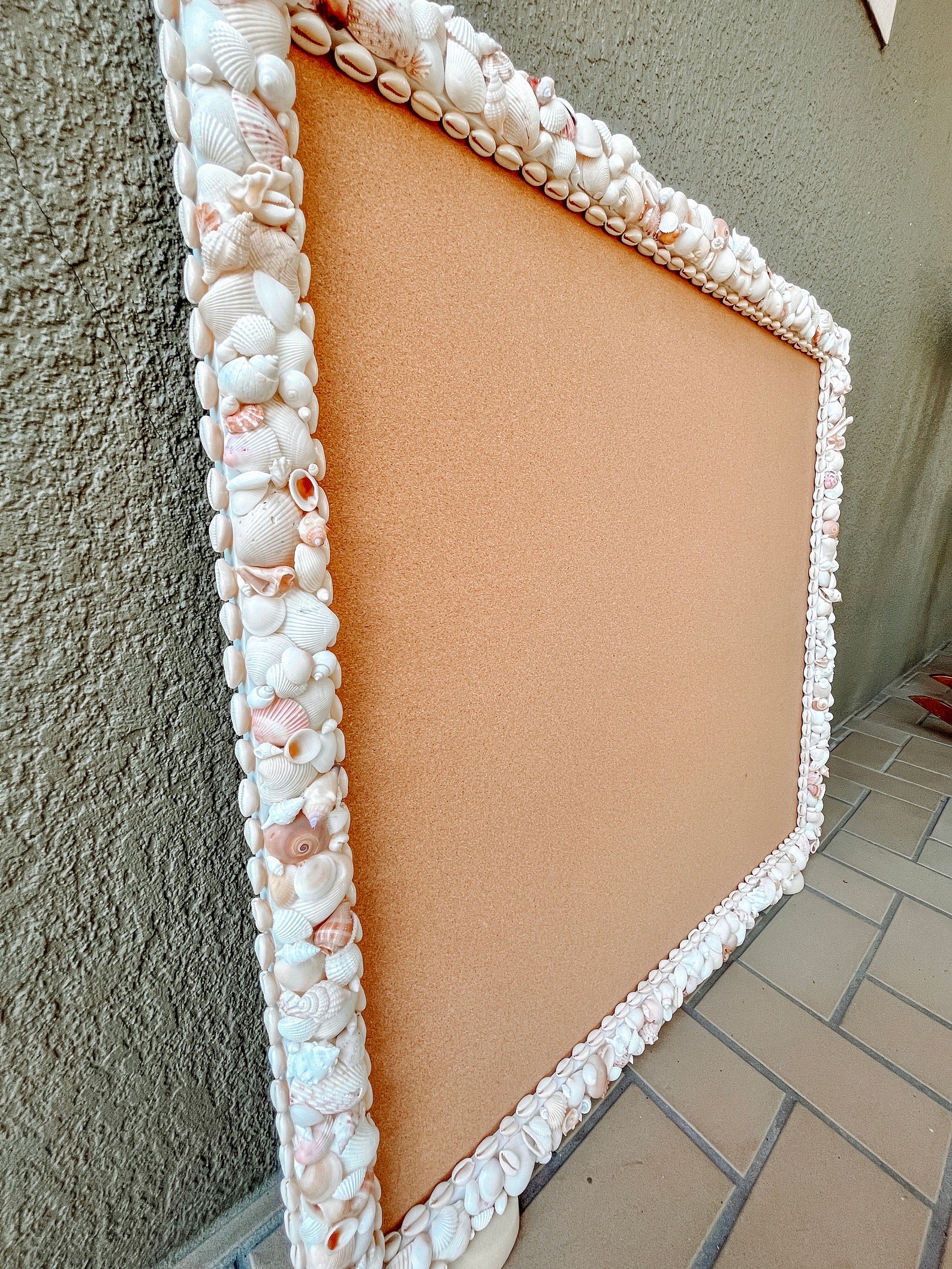 Seashell Pinboard, Custom Size Bulletin Board With Seashell Frame ...