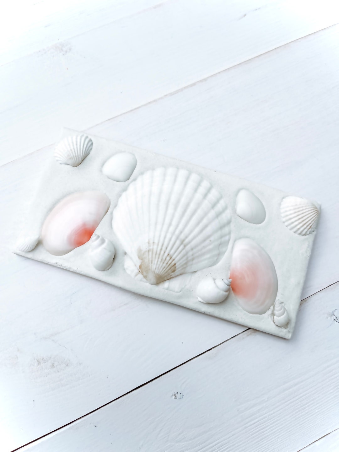 Seashell Mosaic Tile: Coastal Accent Tile, Beach Decor (3”x6”) - Etsy